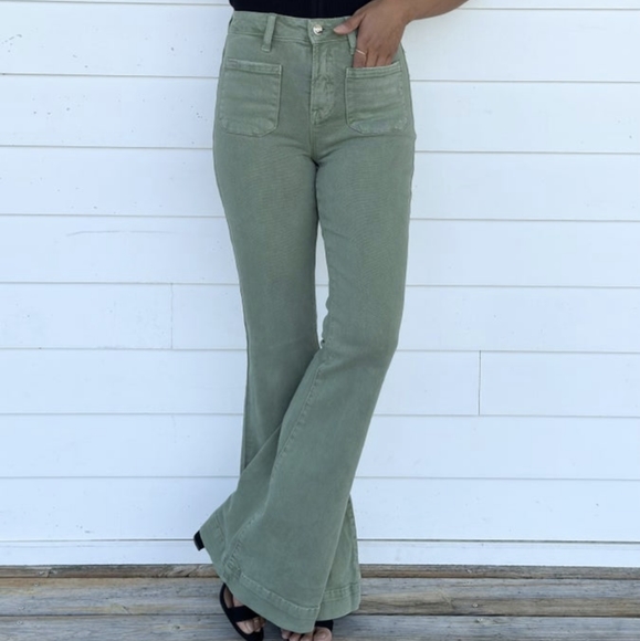 Risen Jeans | Jeans | New Risen Olive Flare Jeans | Poshmark